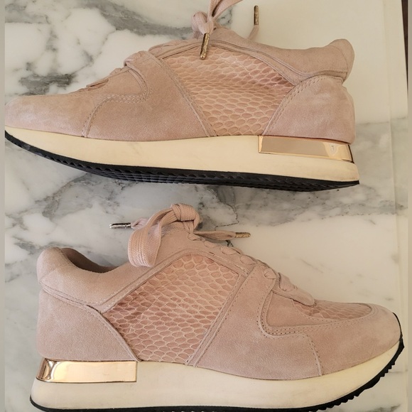 Rachel Zoe | Shoes | Rachel Zoe Pink Suede Sneakers | Poshmark